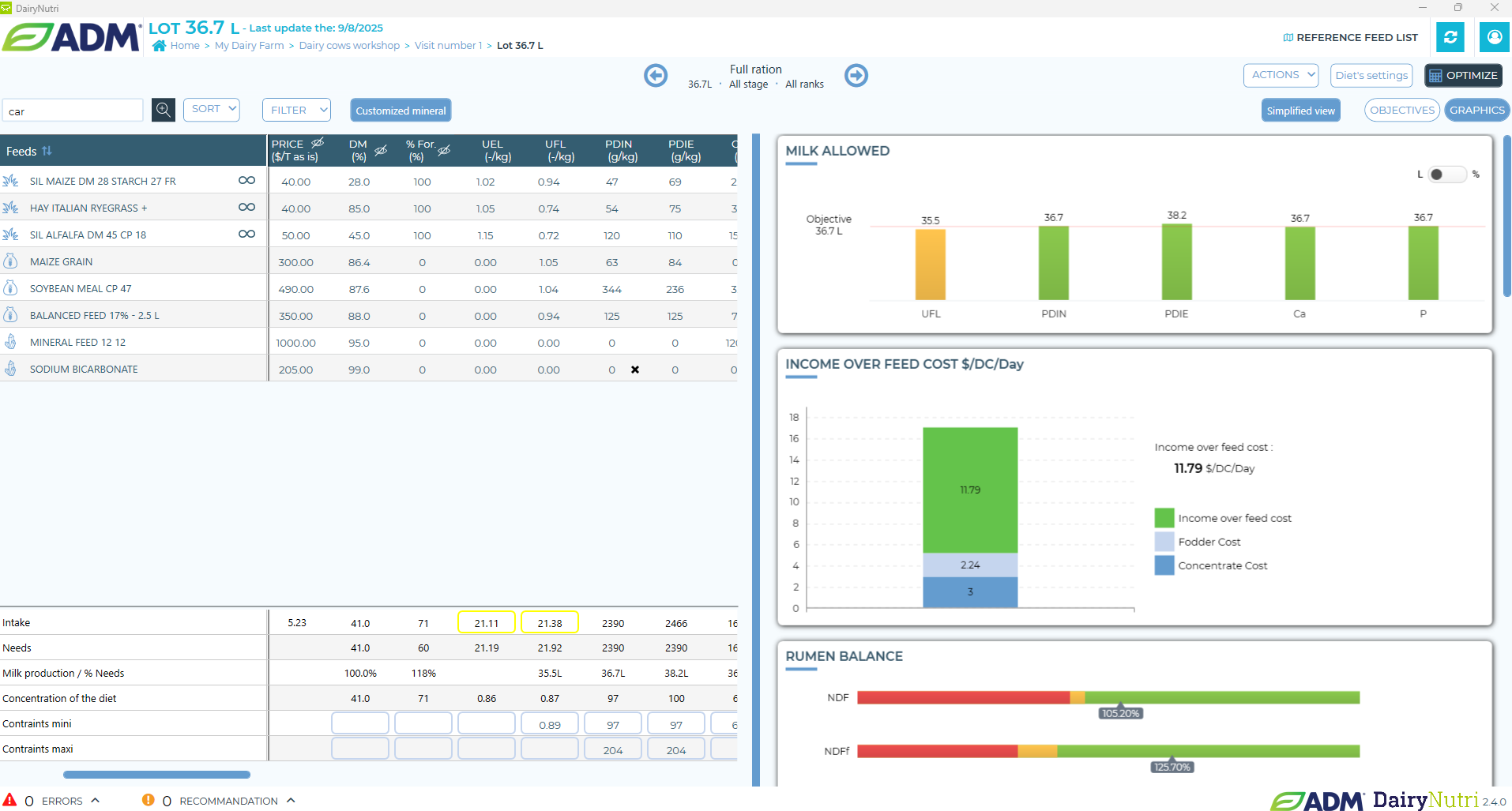 DairyNutri – The ration balancing software for ruminants | ADM